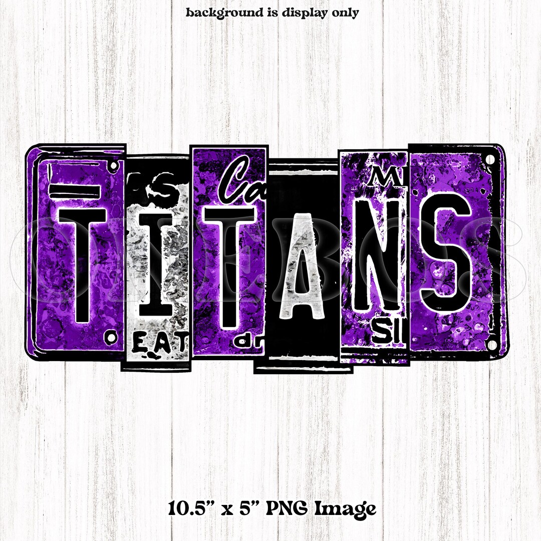 Titans PNG, Mascot PNG, Titan Mascot Shirt Design in License Plate ...