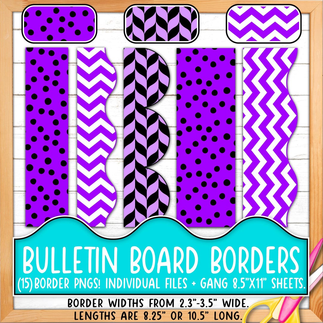 Borders for Bulletin Boards | Print & Cut, Seamless | Geometric Shapes ...