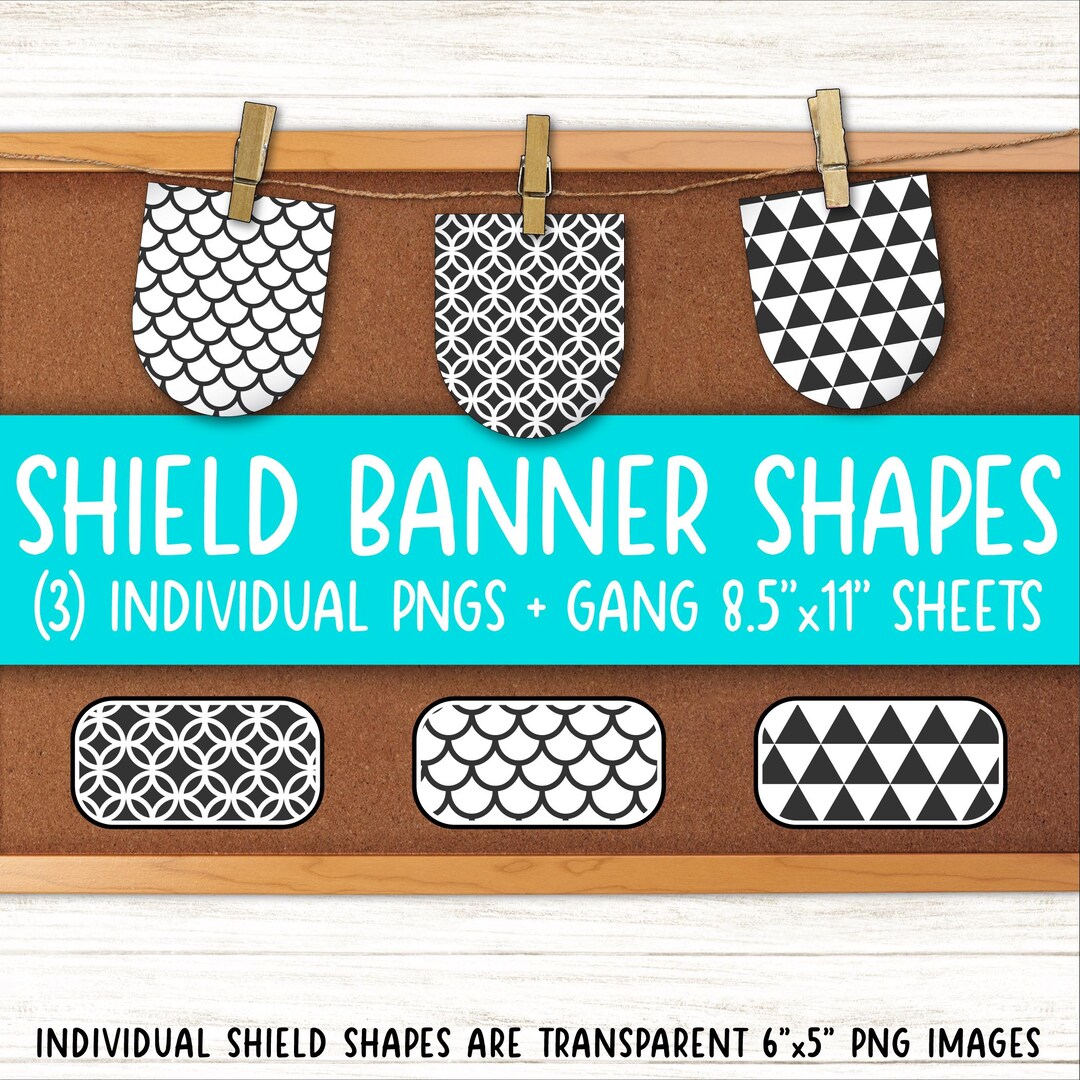 Pennant/bunting Banner - Shield Shape (for Walls & Bulletin Boards ...