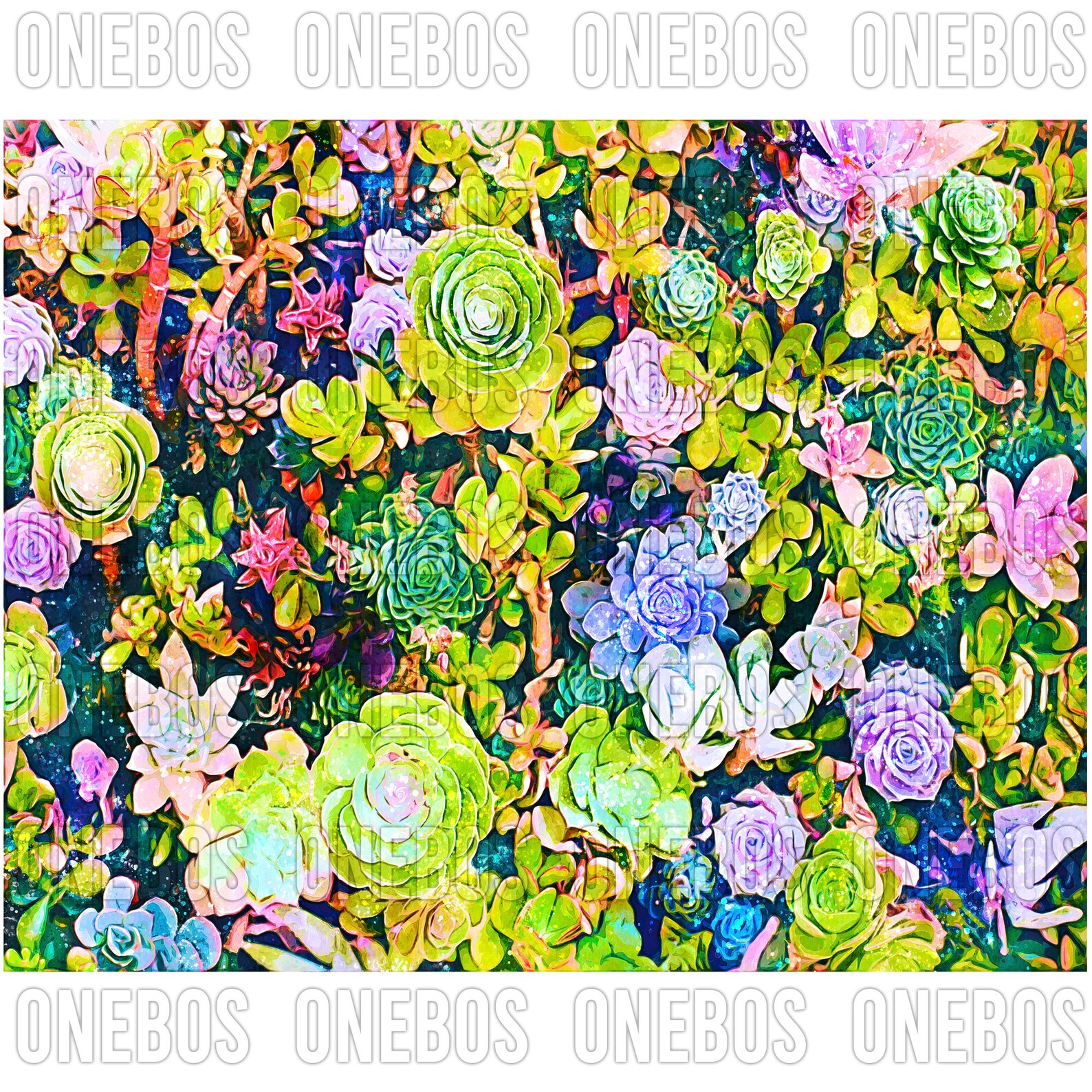 Digital File Succulents Background | Watercolor Clipart Background ...