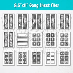 Wall Calendar Pocket Chart for Teachers Black and White, Ink Saver ...