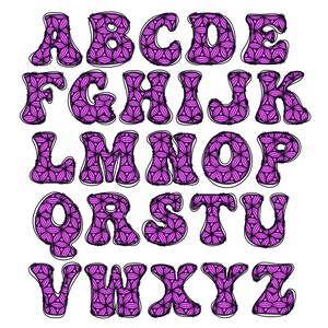Digital Download | Doodle Retro AG - Pink Flower Vintage | Hand Drawn ...