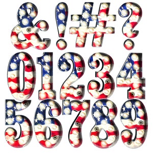 Digital Download | Classic American Flag Patriotic Marquee Letters ...