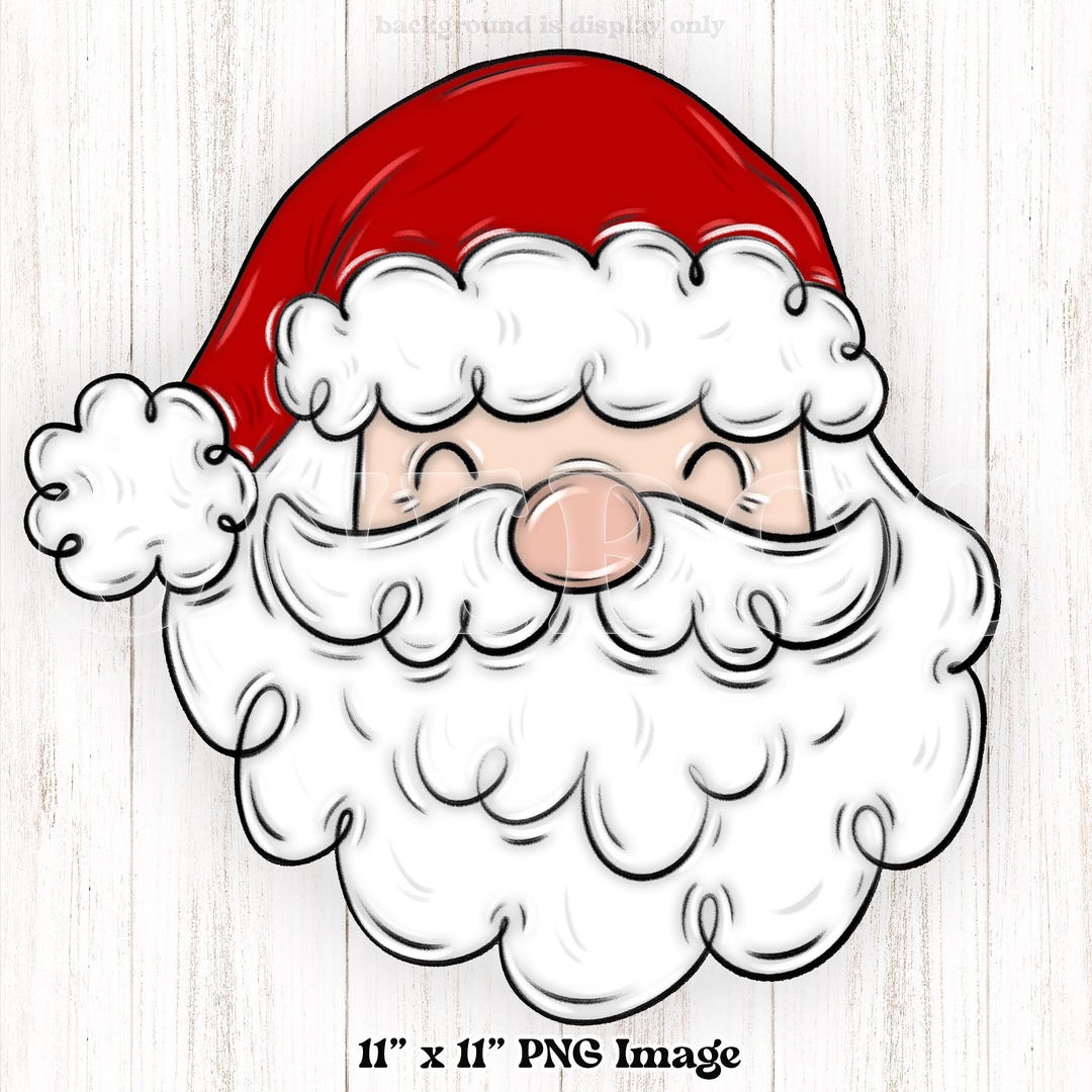 Doodle Santa Head PNG, Hand Drawn, Cute Santa, Merry Christmas ...