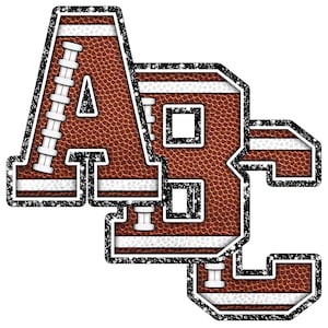 Football Letters PNG, Pebble Grain Texture & Laces Pattern Fill Alpha ...