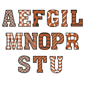 Digital Download | Chunky Burnt Orange White Pattern Fill | PNG Clipart ...