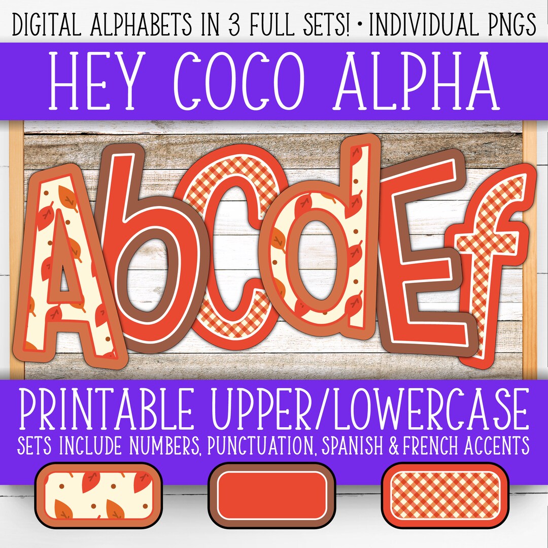 Alphabet Number Set for Boards - Hey Coco | +french & Spanish | Teacher ...