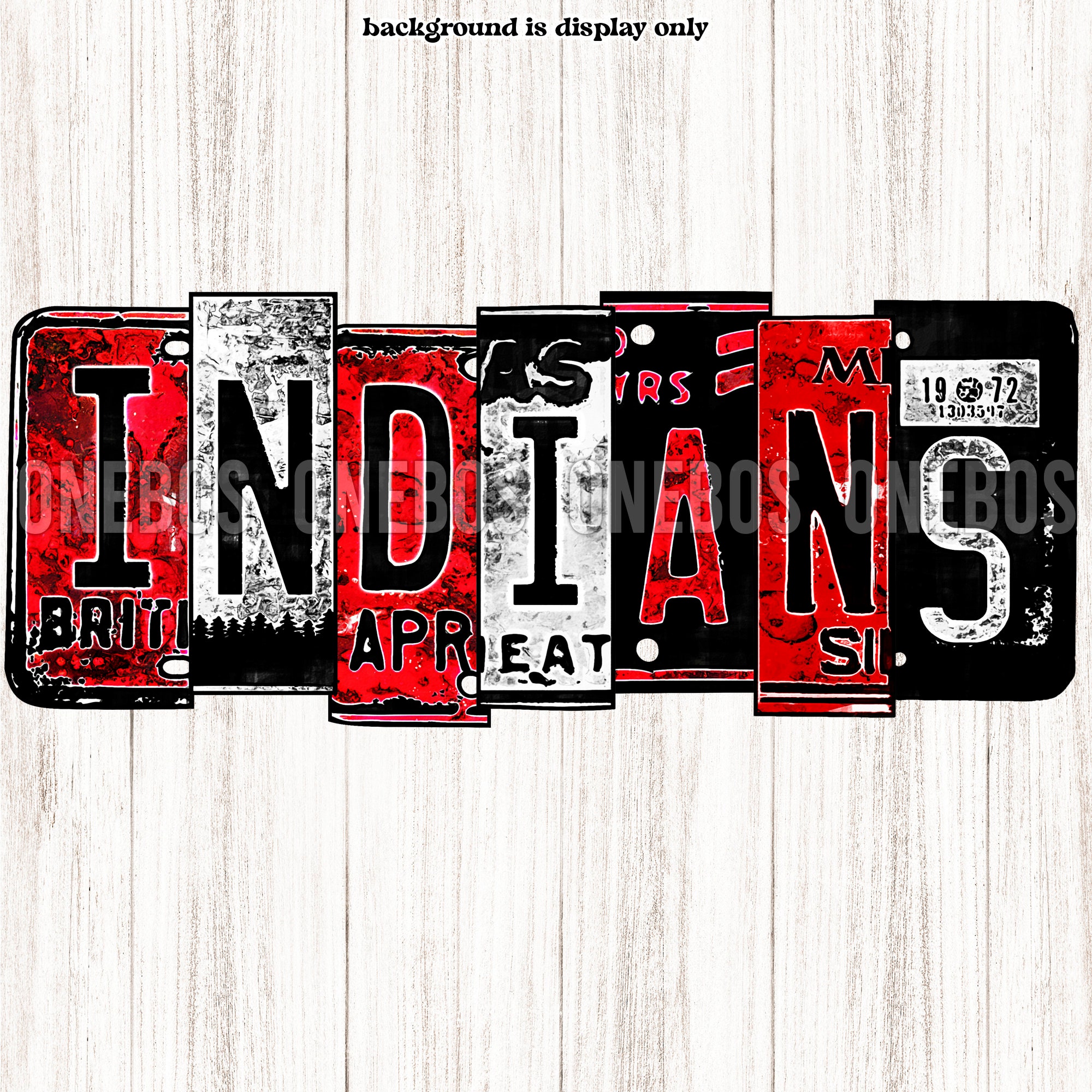 Watercolor License Plate Indians PNG, Black Red White, Leopard, Black ...