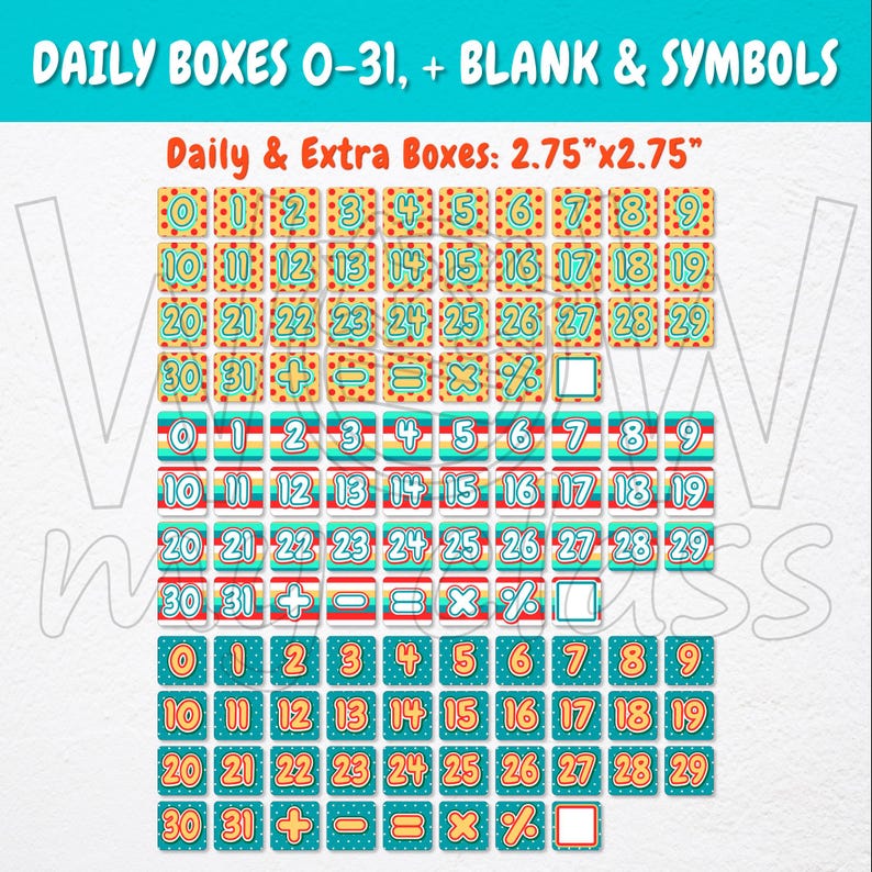 Wall Calendar - Pocket Chart for Teachers | Polkadot, Mini Dot, Stripes ...