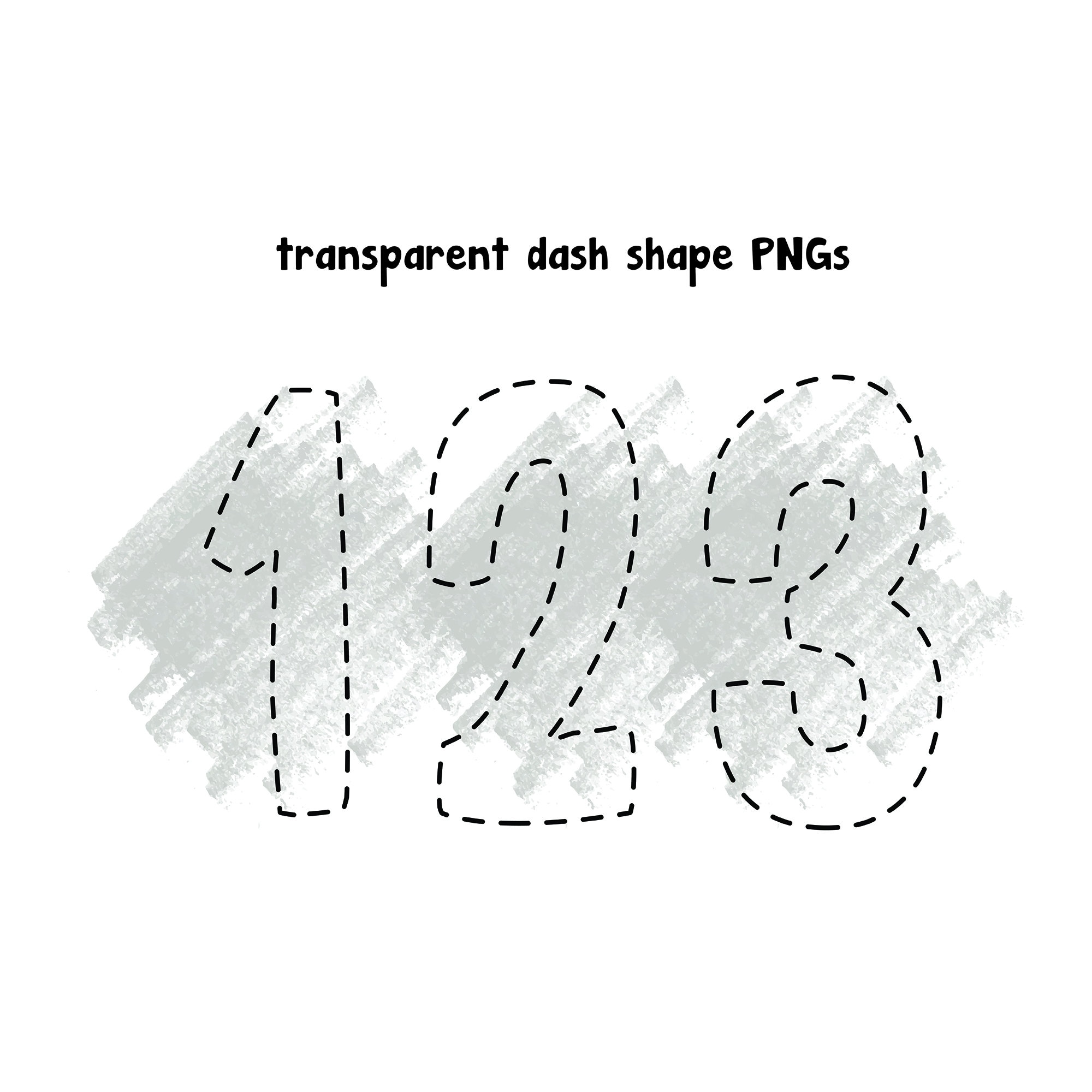 Digital Dash Doodle With Transparent Inside PNG SVG EPS - Etsy