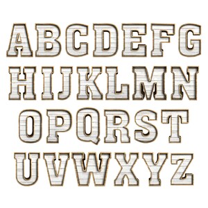 Digital Download | Shiplap White Wood Rustic Digital 3D Letters With ...