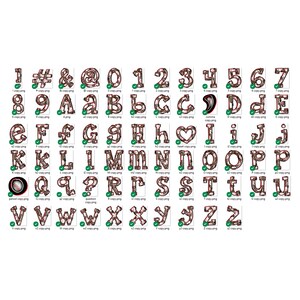 Baseball Leopard Alphabet, Doodle Alpha PNG Set of Uppercase, Lowercase ...