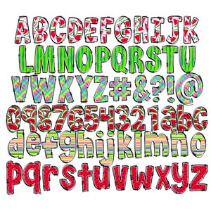 Summer Doodle VS3 Pattern Alphabet, Multi Bundle, Watermelon Fruit ...