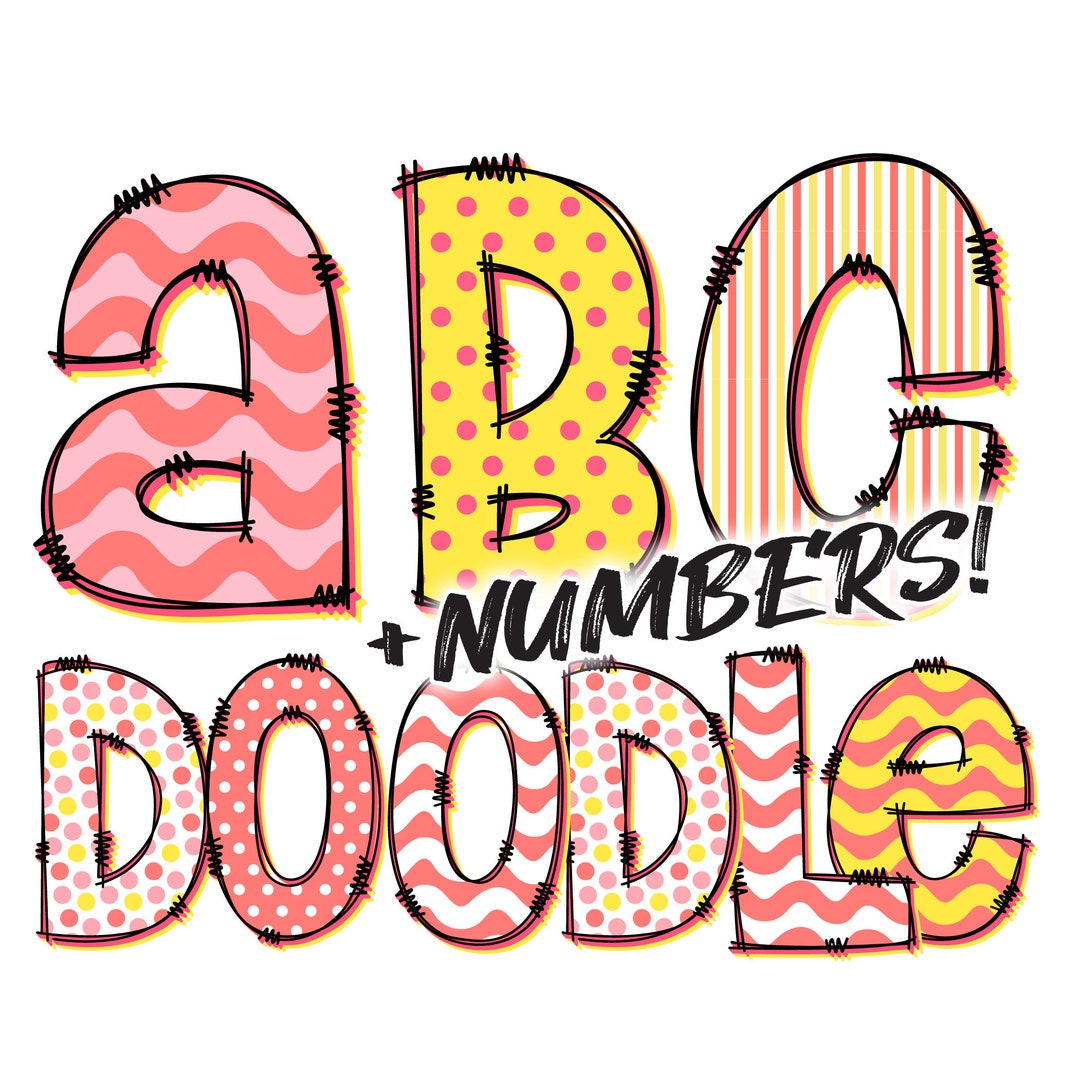 Doodle Clipart, Valentine's Polka Dots and Stripes, Squiggle Pattern ...