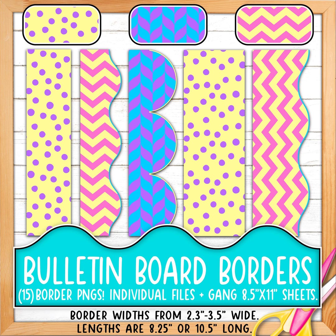 Borders for Bulletin Boards | Print & Cut, Seamless | Geometric ...