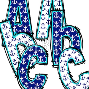 Boho Tropical Alphabet Bundle PNG, Sublimation Beach Nautical Floral ...