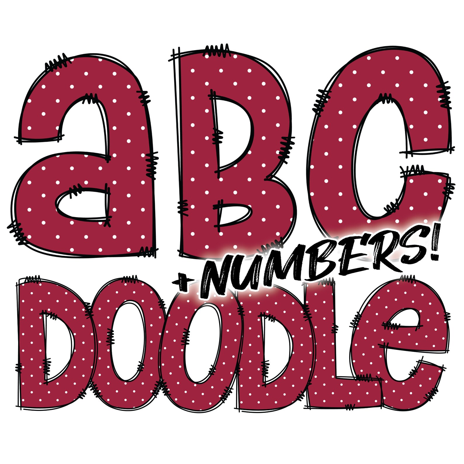 Digital Download Doodle Valentine Polka Dot Pattern Fill - Etsy