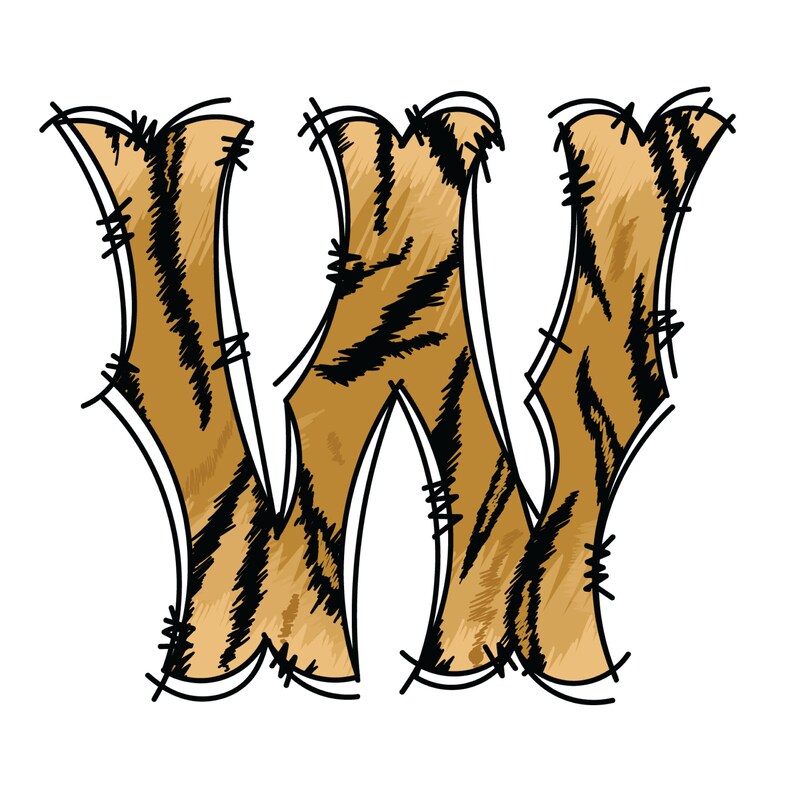 Digital Download Western Doodle Tiger Stripe Pattern Fill - Etsy