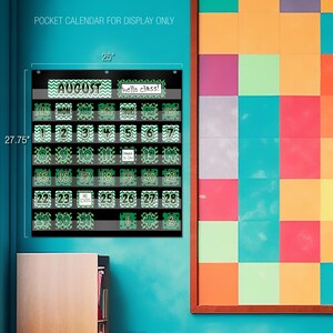 Wall Calendar - Pocket Chart for Teachers | Geometric Shapes, Circles ...