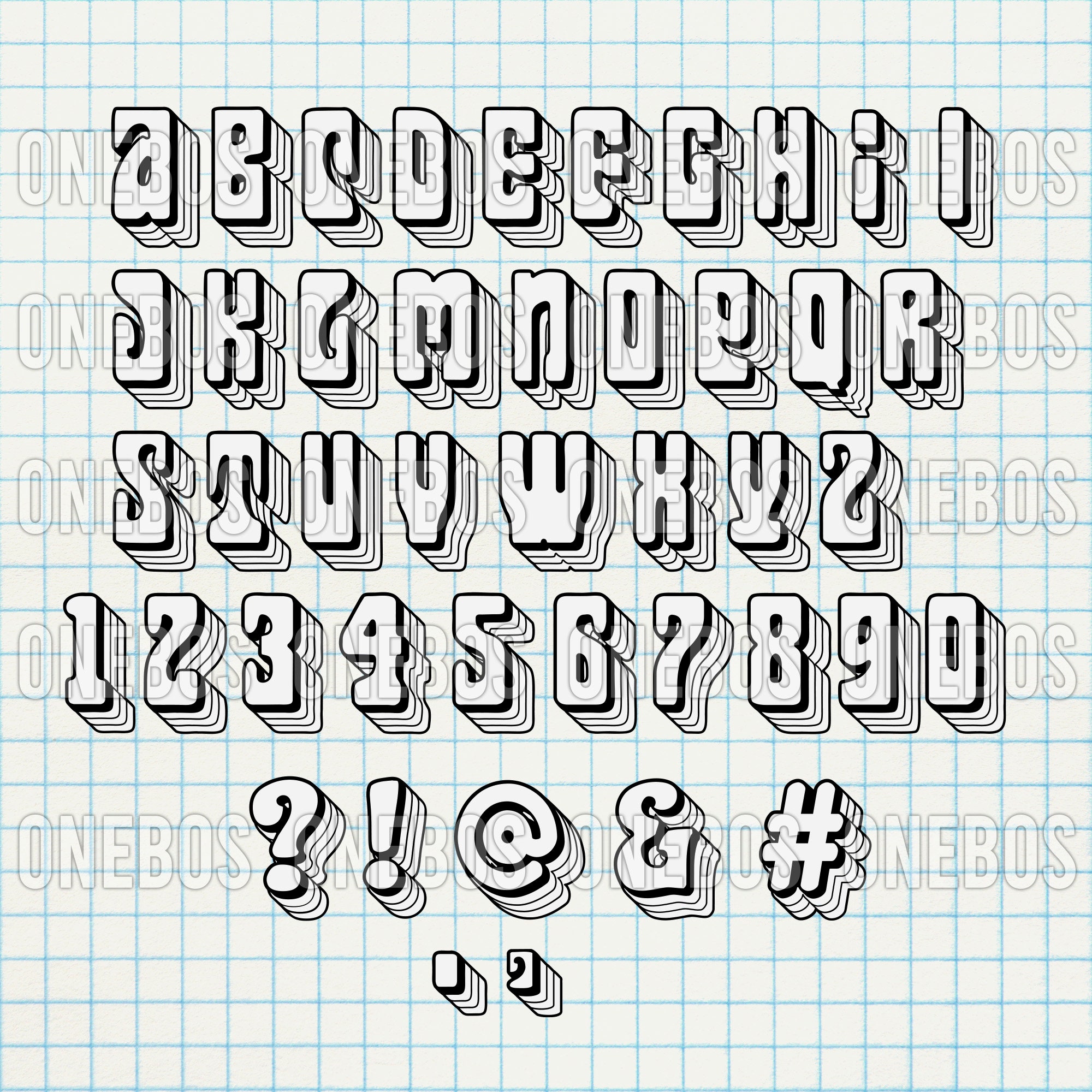 Groovy Shadow Font | Pngs, SVG, Psd + More Design Files | 4 TTF Fonts ...