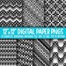 Wallpaper Background - Digital Paper | Seamless | Black, White, Use ...