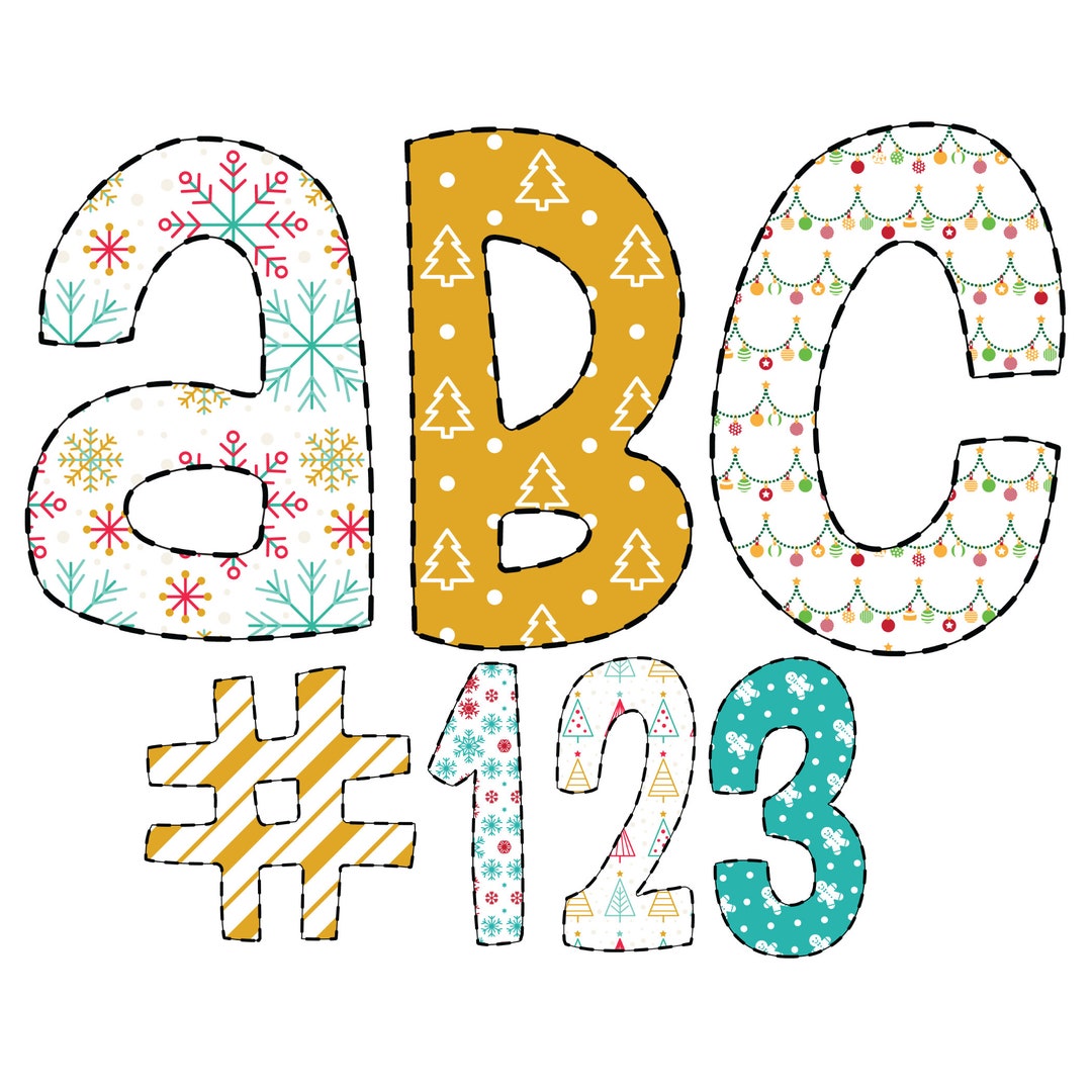 Digital Download | Doodle Dash Red Gold Blue Christmas Pattern Fill ...