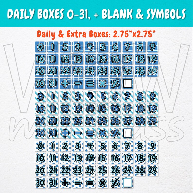 Wall Calendar - Pocket Chart for Teachers | Grid, Diagonal Stripes ...
