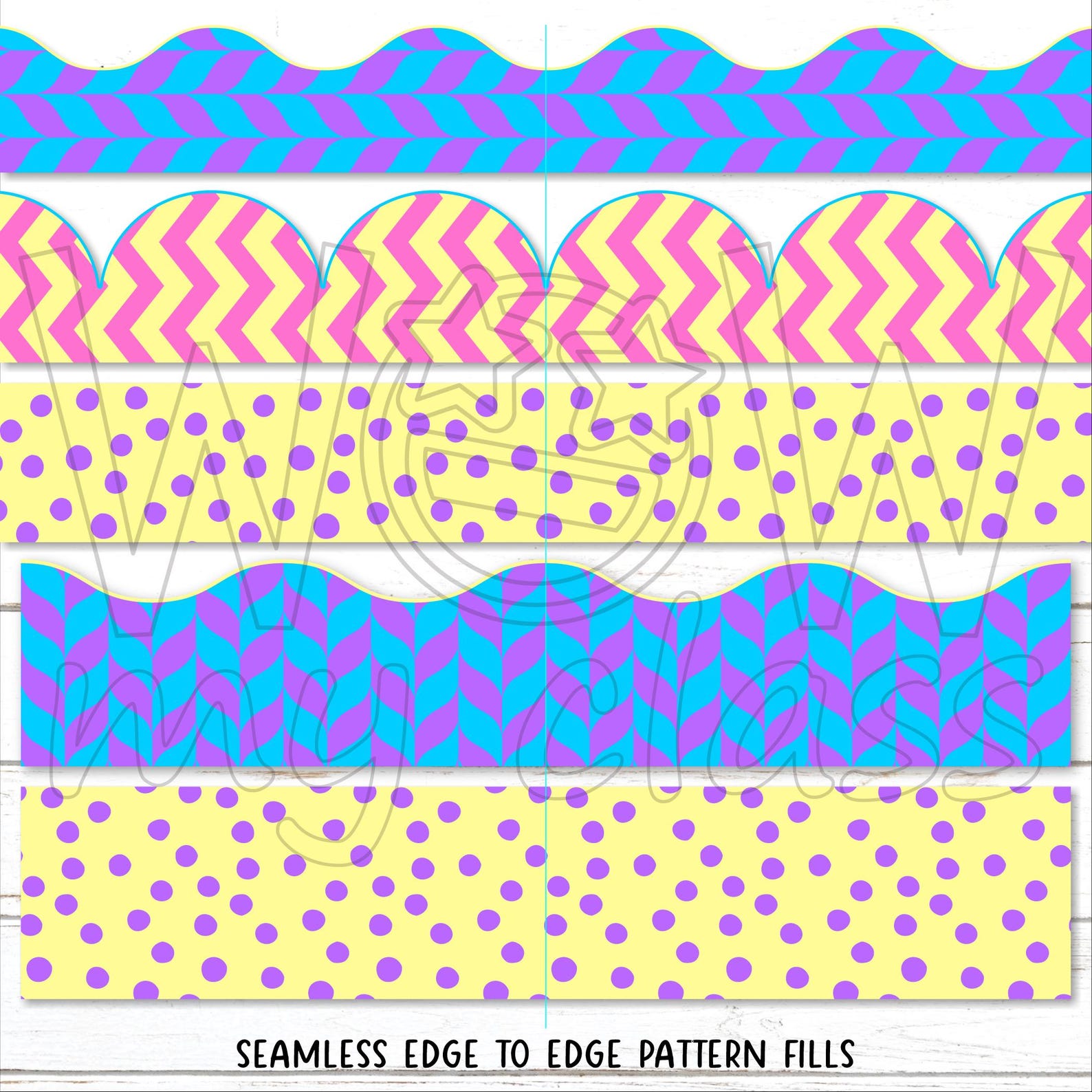 Borders for Bulletin Boards | Print & Cut, Seamless | Geometric ...