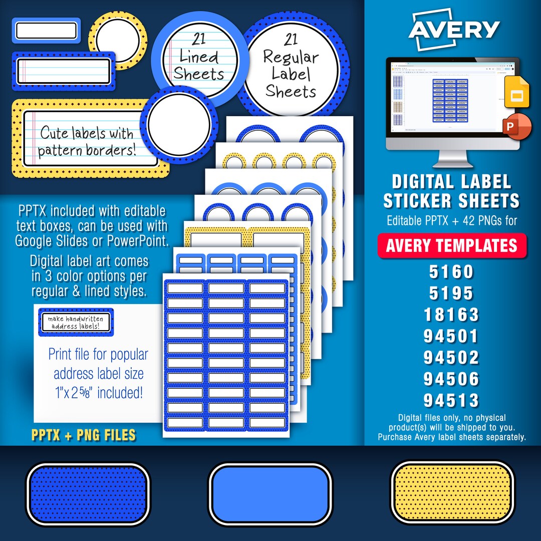 Label Sheet Templates Editable Text Mini Diamonds Solid - Etsy