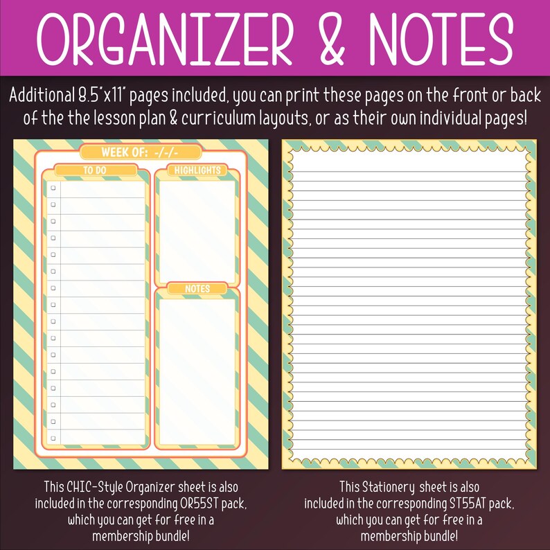 Lesson Plan Sheets & Curriculum Maps (editable) | Grid, Diagonal ...