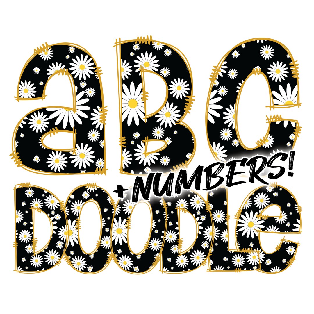 Digital Download | Doodle Daisy Pattern Fill | PNG Clipart Bundle ...