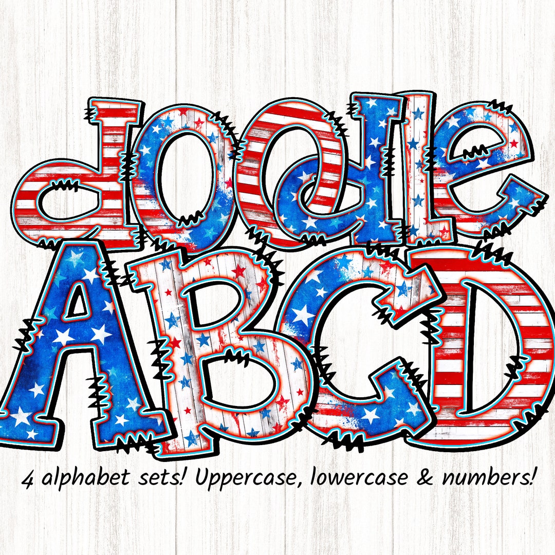 Stars N Stripes Alpha Bundle of 4 Designs, Stars, Stripes, Grunge ...