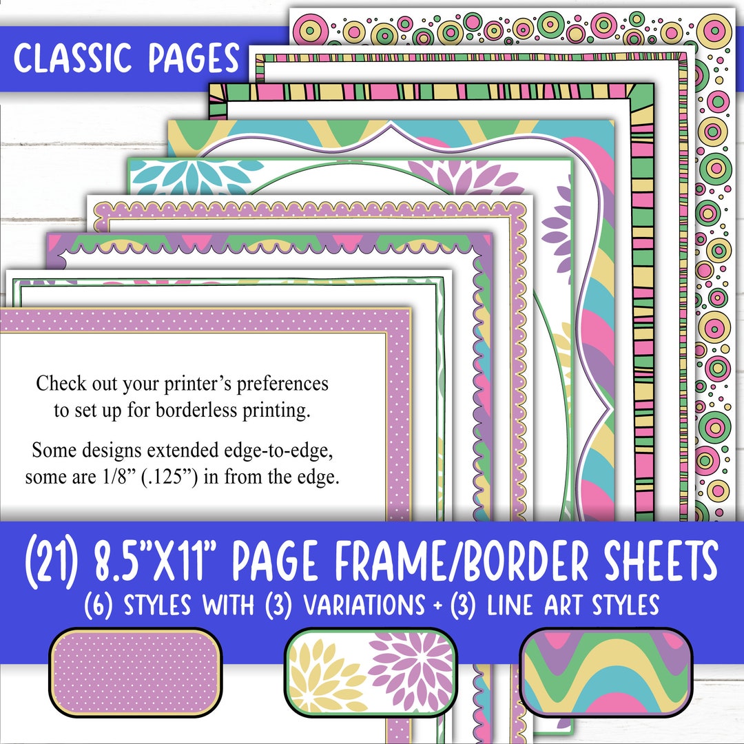 Framed Page Templates, Certificate & Award Style | Flower Floral Splash ...