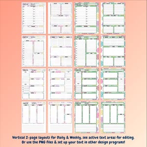 Calendar Pack - Editable Daily | Weekly | Monthly | Yearly | Flower ...