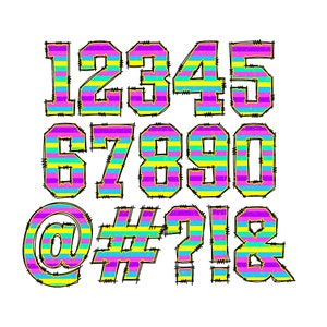 Stripe Alphabet in Pastel Colors, Clipart Novelty Easter Letters and ...