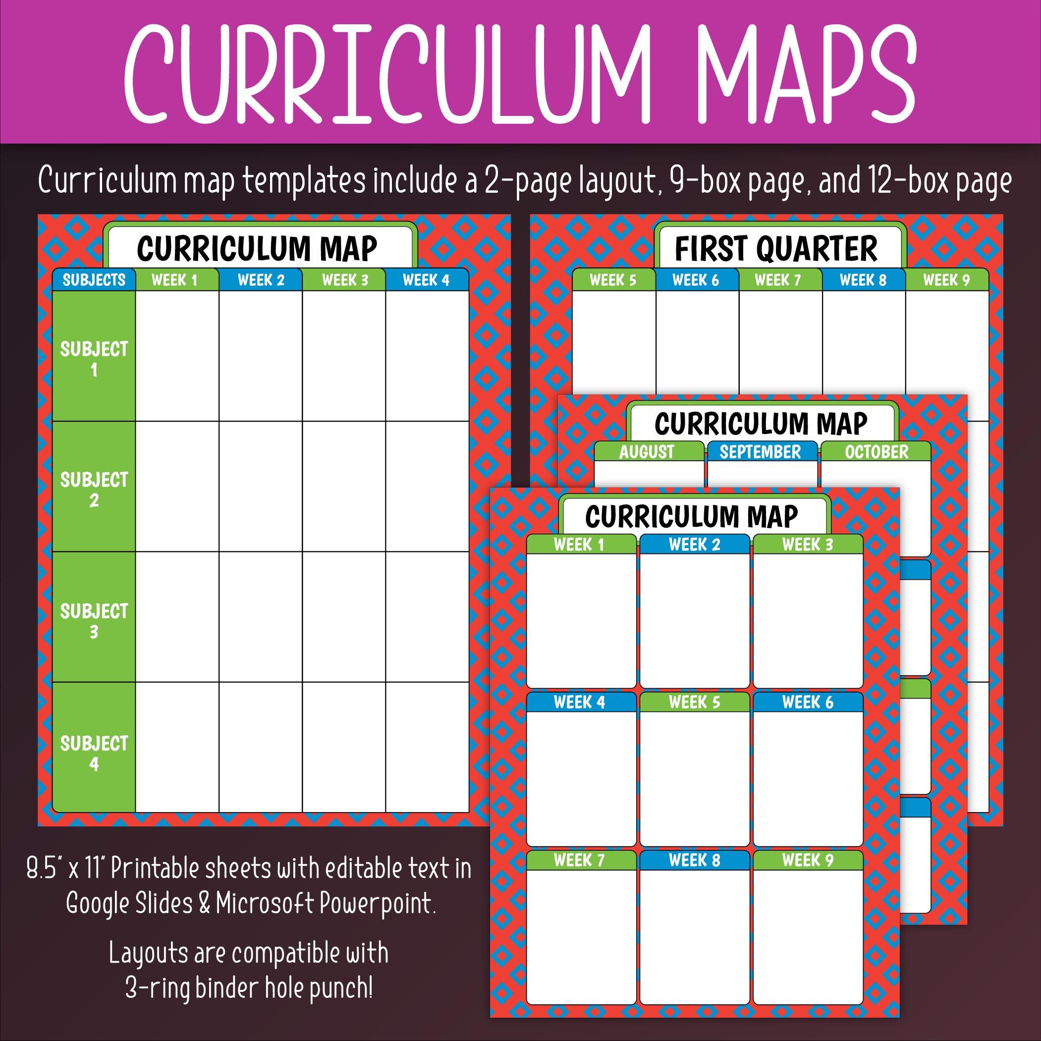 Lesson Plan Sheets & Curriculum Maps (editable) | Floral, Diamonds ...