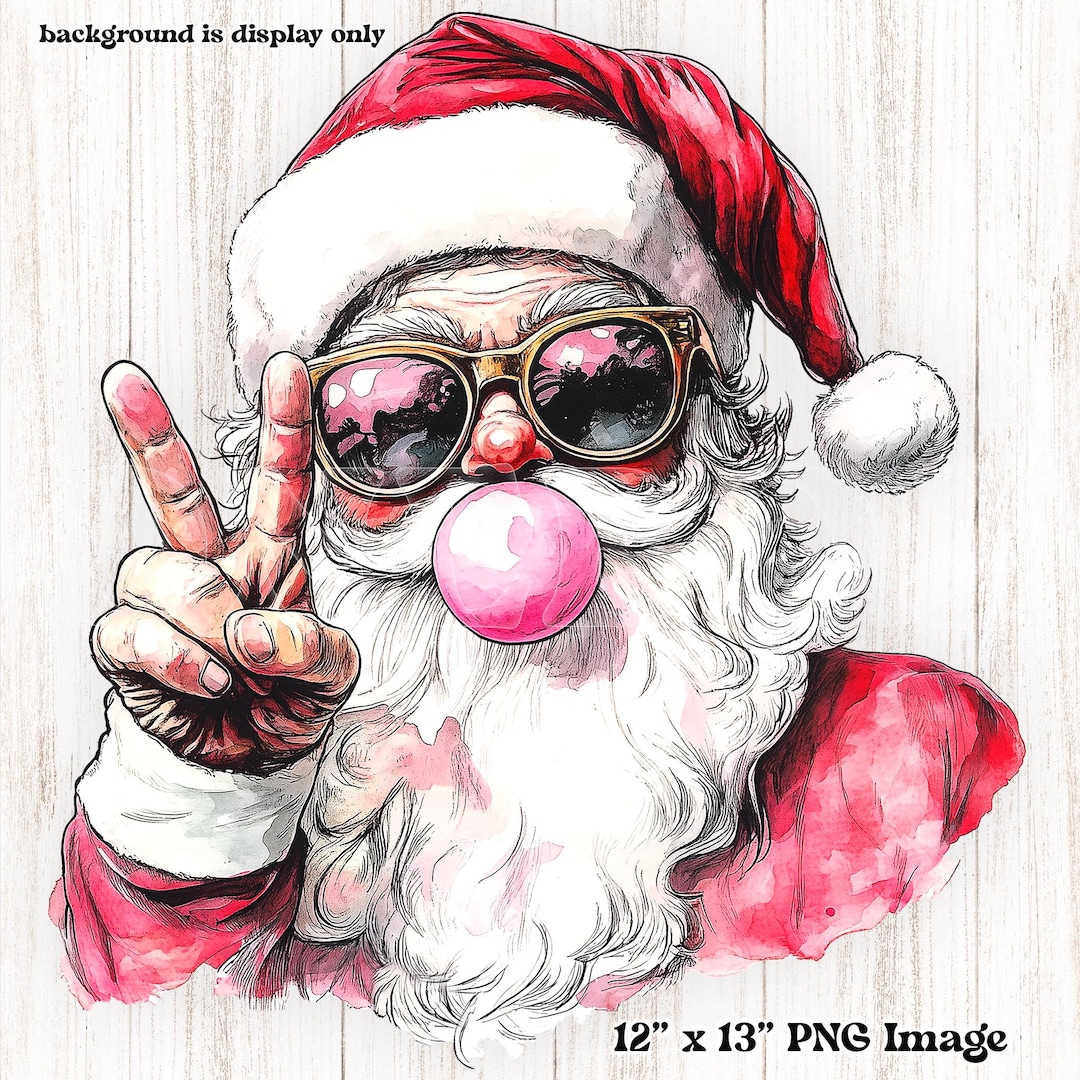Santa PNG, Christmas PNG, Santa Blowing Bubble PNG, Funny Santa With ...