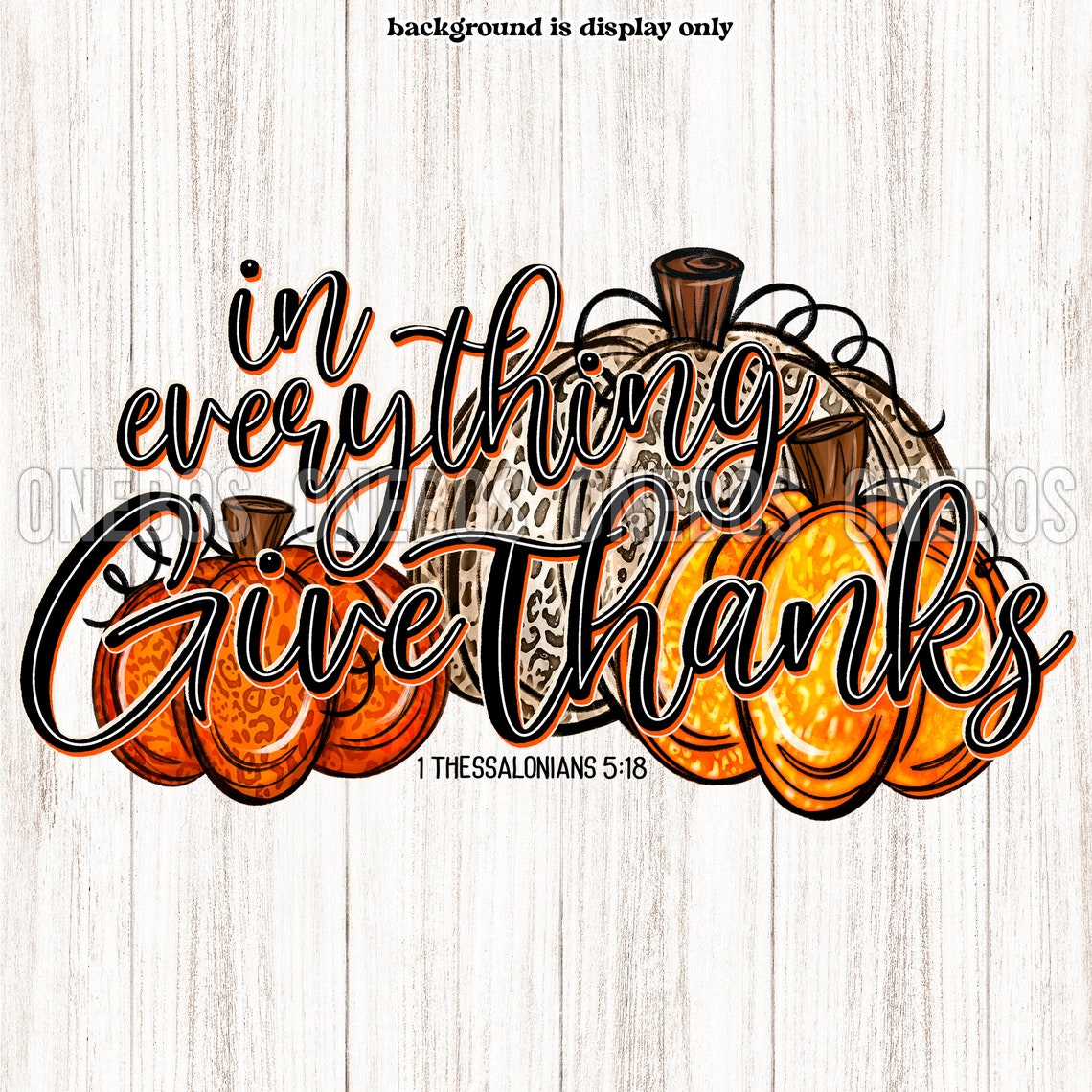 In Everything Give Thanks PNG Clipart for Fall Thanksgiving - Etsy