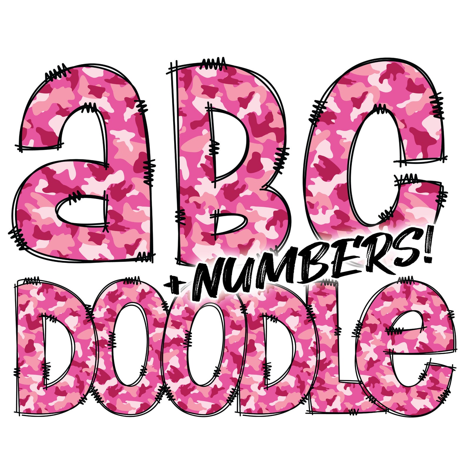 Digital Download | Doodle Pink Camouflage Pattern Fill | PNG Clipart ...