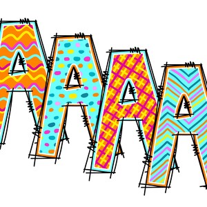 Alphabet Bundle Clipart, Spring Easter Letters and Numbers, Bright Blue ...