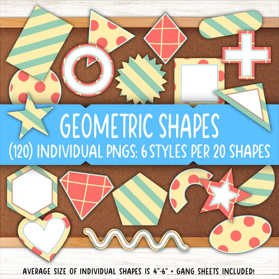 Shape & Design Frame Pack | Hand Drawn Grid, Diagonal Stripes, Polka ...