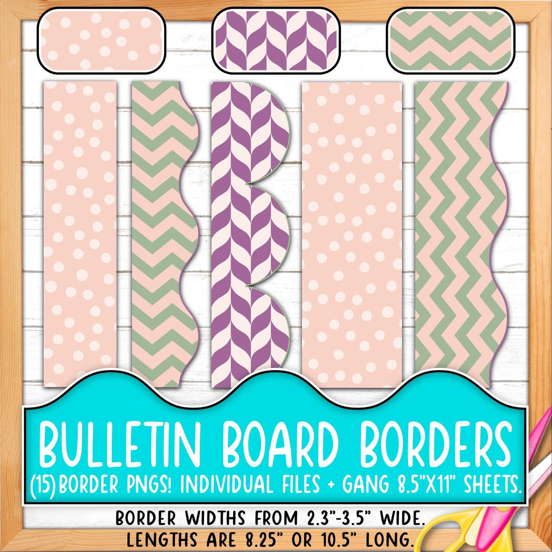 Borders for Bulletin Boards | Print & Cut, Seamless | Geometric ...
