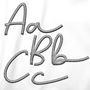 Faux Embroidery Alpha Script Letters | VS.1 | Cursive PNG Letters to ...