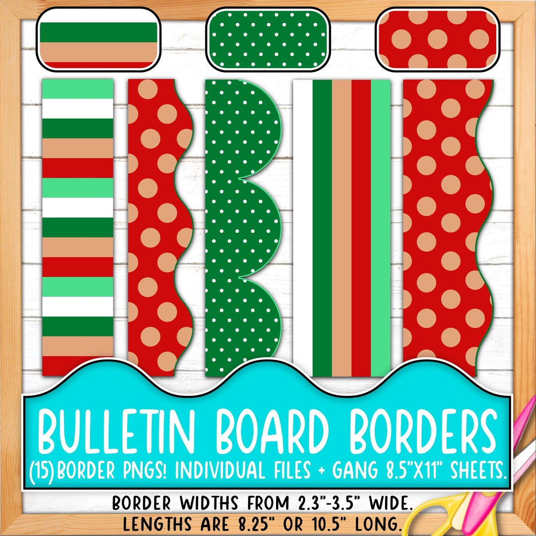 Borders for Bulletin Boards | Print & Cut, Seamless | Polka Dots, Mini ...