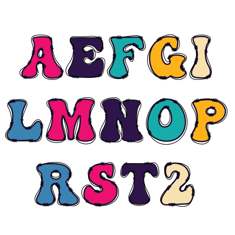 Digital Download | Doodle Retro AG - Fun Pattern 1 Vintage | Hand Drawn ...