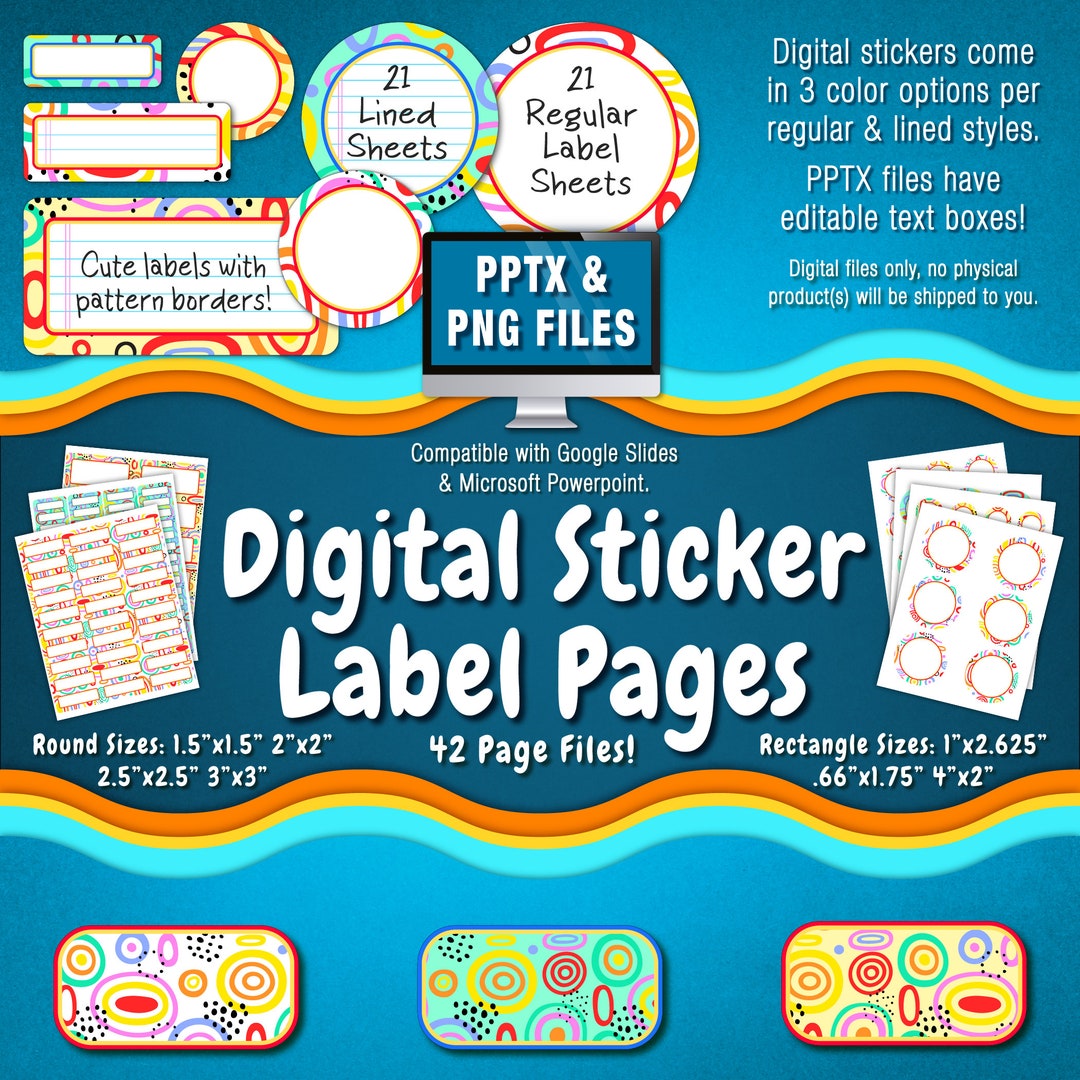 Label Sheet Templates, Editable Text | Fun and Crafty Rainbow Doodle ...