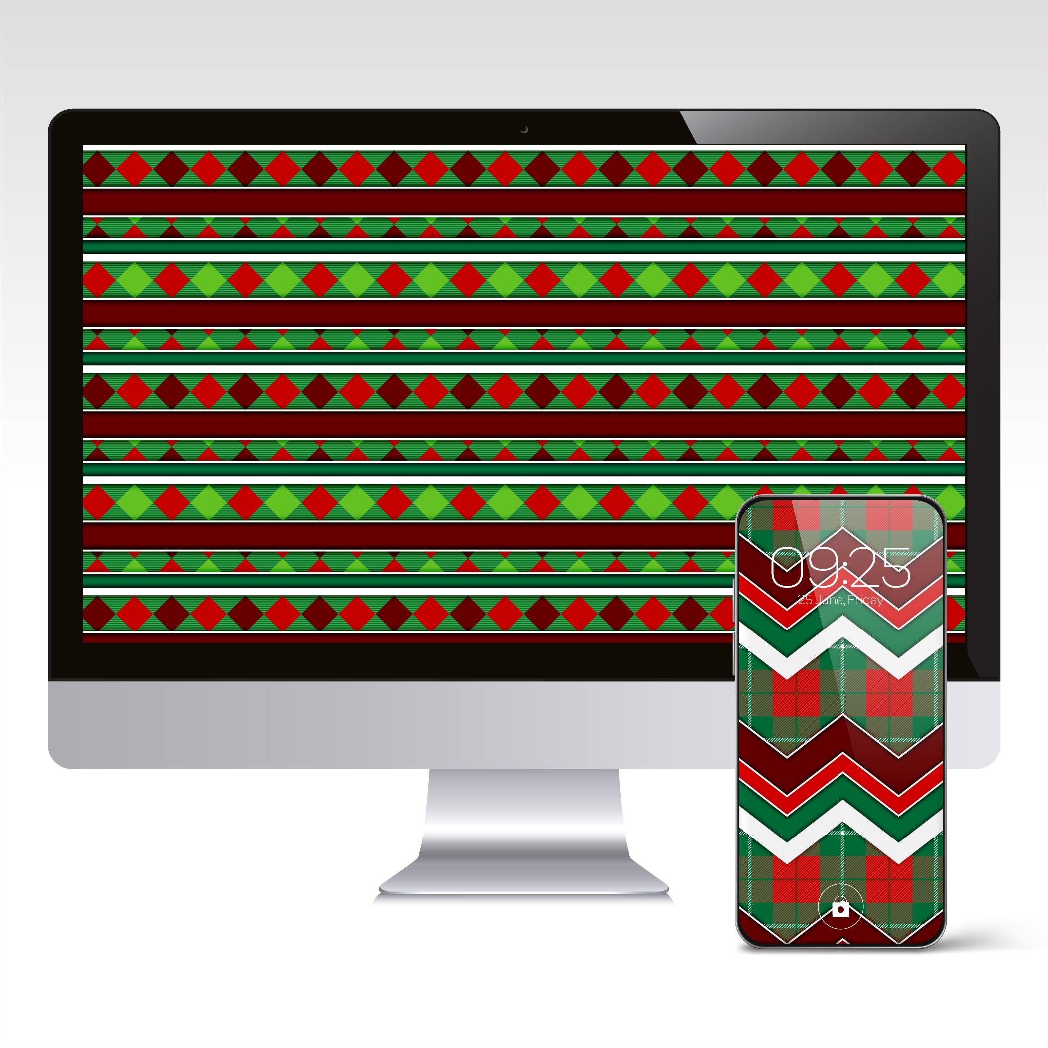 Wallpaper Background - Digital Paper | Seamless | Plaid, Checkered ...