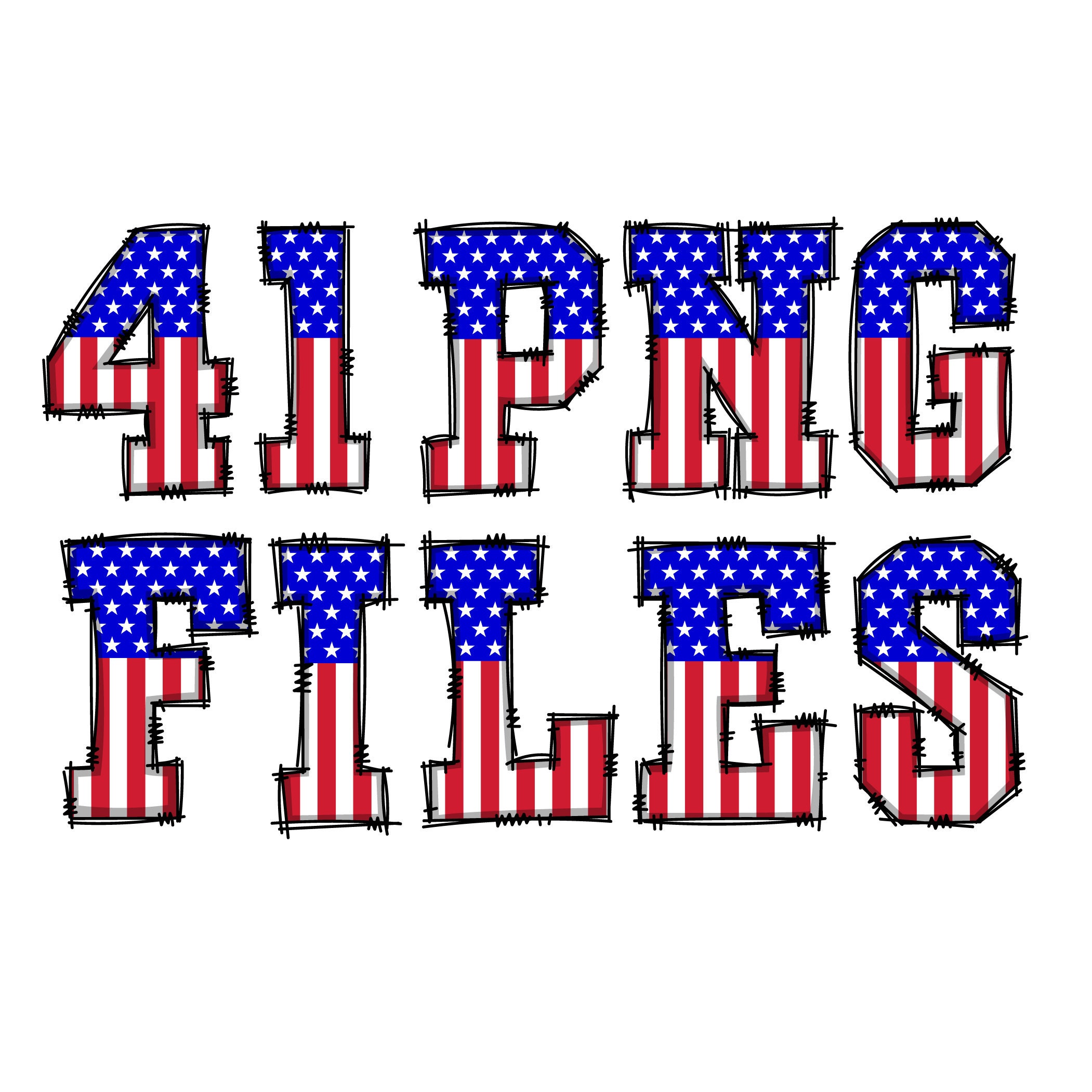 Digital Flag Letters | A PNG Graphic Alphabet & Numbers Bundle With ...