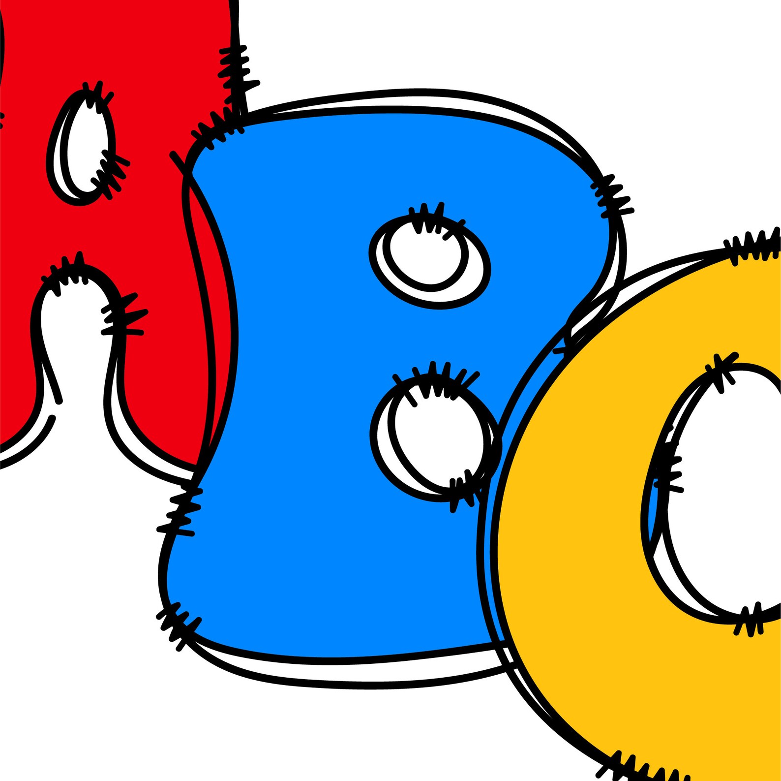 Digital Doodle | Retro, Groovy Doodle AG | Letters With Transparent ...