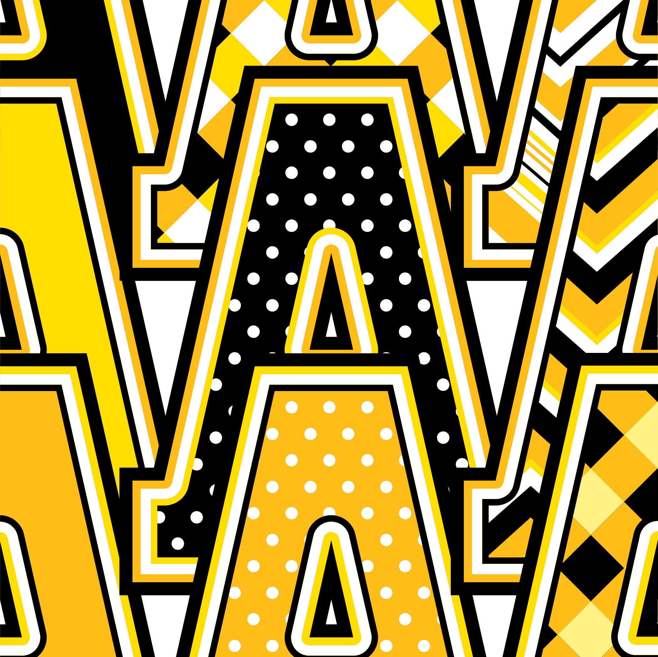Preppy Pattern Alphabet Letters PNG Bundle | 9 Sets A-Z Numbers Symbols ...